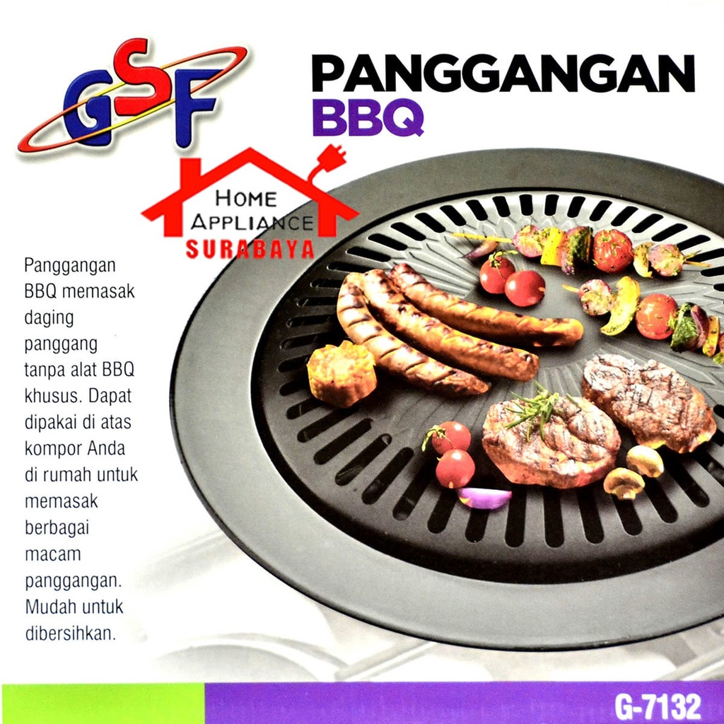 Jual Alat Panggang BBQ Grill Panggangan Bulat Anti Lengket 30 CM GSF G ...