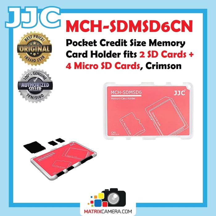 Jual JJC MCH-SDMSD6CN Memory Card Case Fits 2x SD & 4x Micro SD Card ...