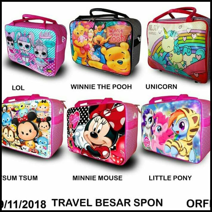 Jual Tas Travel / Koper Besar Anak - Karakter Kartun (Anti Air ...