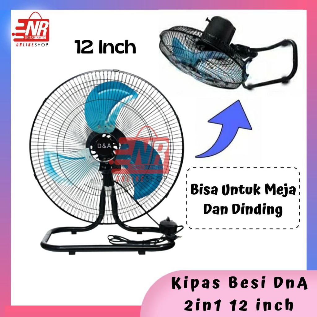 Jual Kipas Angin Besi Tornado DnA 2in1 12 inch / Kipas Besi Meja ...