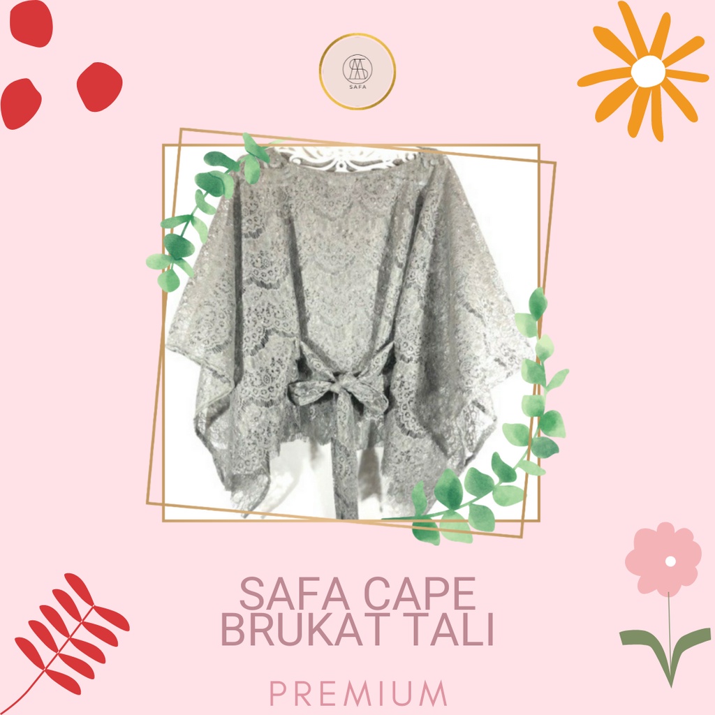 Jual SAFA Cape Brukat Tali Premium Ready Semua Warna | Shopee Indonesia