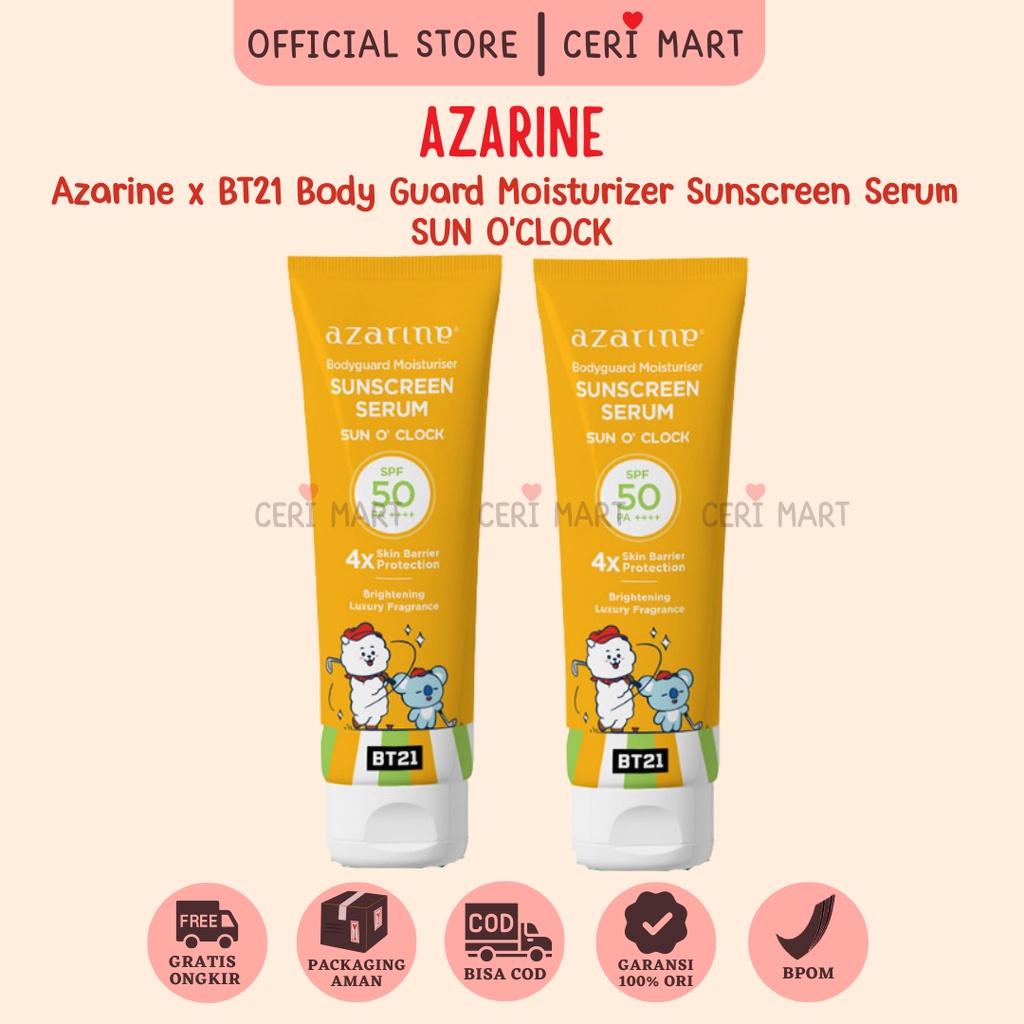 Jual Azarine x BTS BT21 Bodyguard Body Moisturizer Sunscreen Serum ...