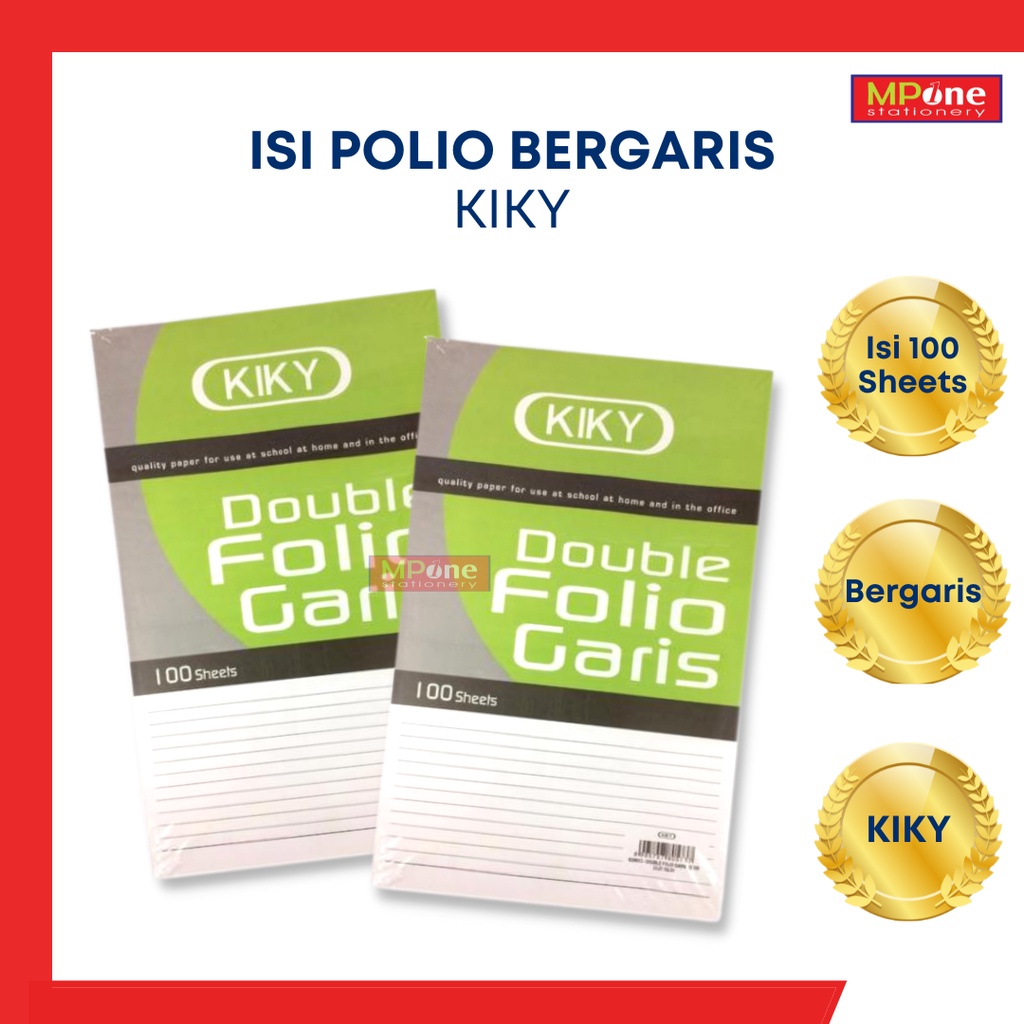 Jual Kertas Double Folio Bergaris Kertas Folio Bergaris KIKY (100 ...