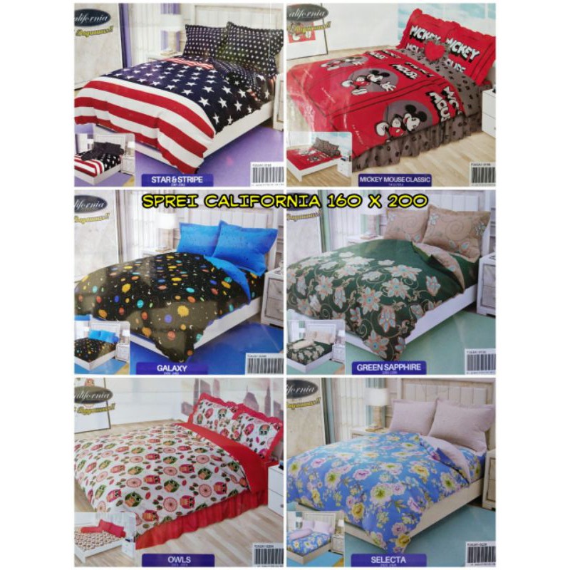 Jual Sprei California 160x200 | Shopee Indonesia