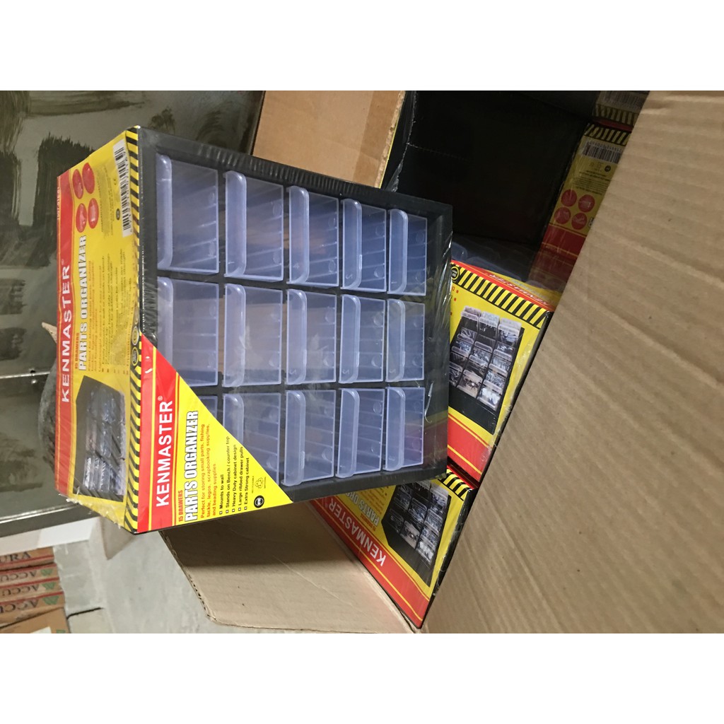 Jual Rak komponen 15 slot ( partisi ) / kotak spare part Merk Kenmaster ...