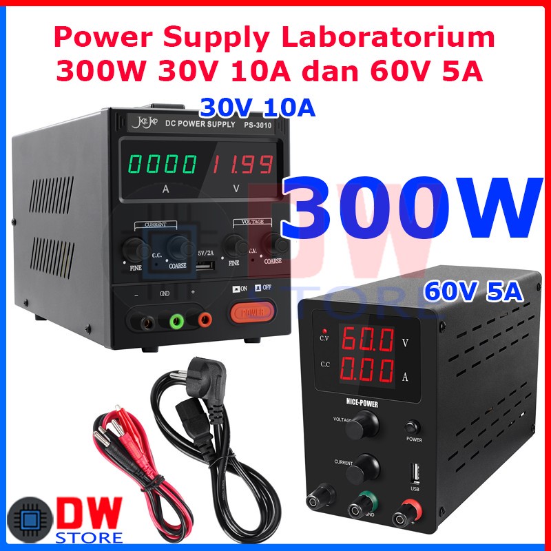 Jual Adjustable Variable Power Supply Lab Laboratorium 300W 60V 5A 30V ...