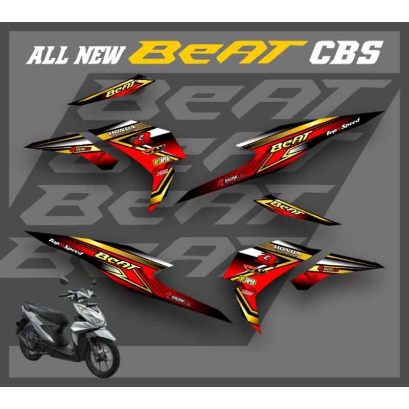 Jual READY STOK striping variasi list stiker honda beat fi new beat ...