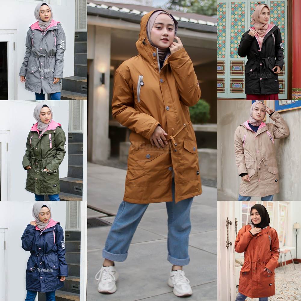 Jual Jacket Jaket Parasut Parasit Wanita Cewek Perempuan Muslimah ...