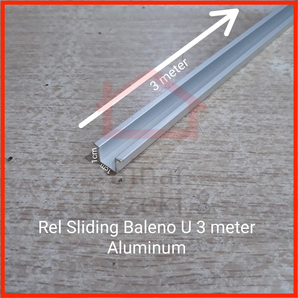 Jual Rel Pintu Lemari Sliding U 3 Meter / Pasangan Roda 388 SD-3141 / SD-12 Geser | Shopee Indonesia