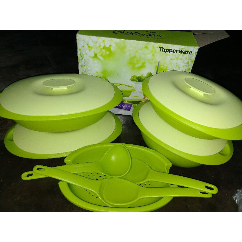 Jual Tupperware Blossom Hijau (1 set) | Shopee Indonesia