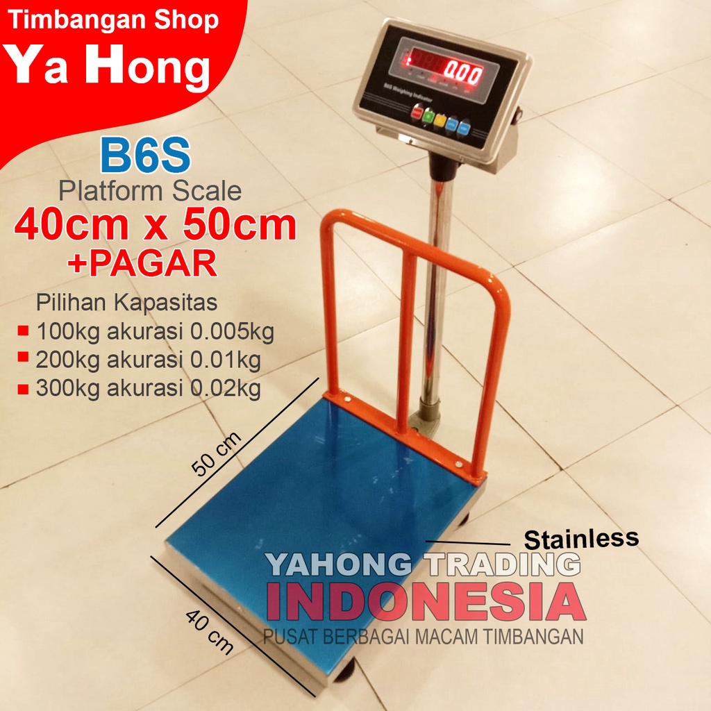 Jual Timbangan Barang Digital 100kg 200kg 300kg / Bench Scale B6S 40cm ...