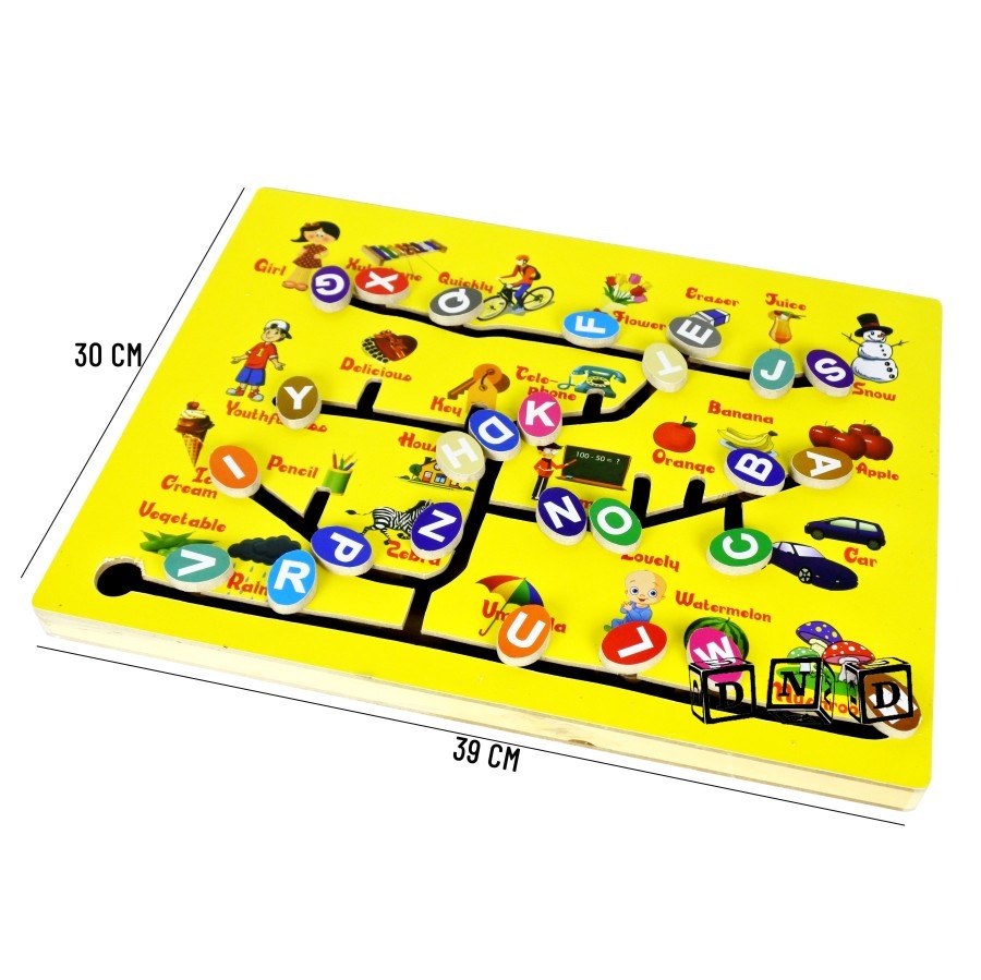 Jual Mainan Maze Huruf Alphabet Huruf Besar Abjad | Shopee Indonesia