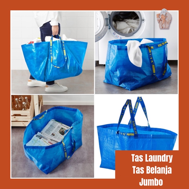 Jual Tas Laundry Jumbo IKEA Tas Belanja Jumbo Tas Jinjing Jumbo ...