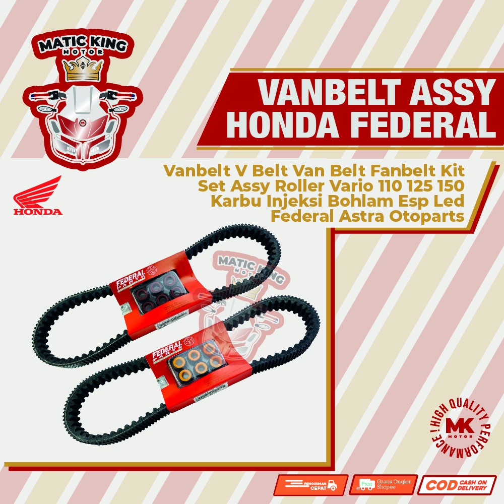 Jual Vanbelt v belt van belt fanbelt kit set assy roller Vario 110 125 ...