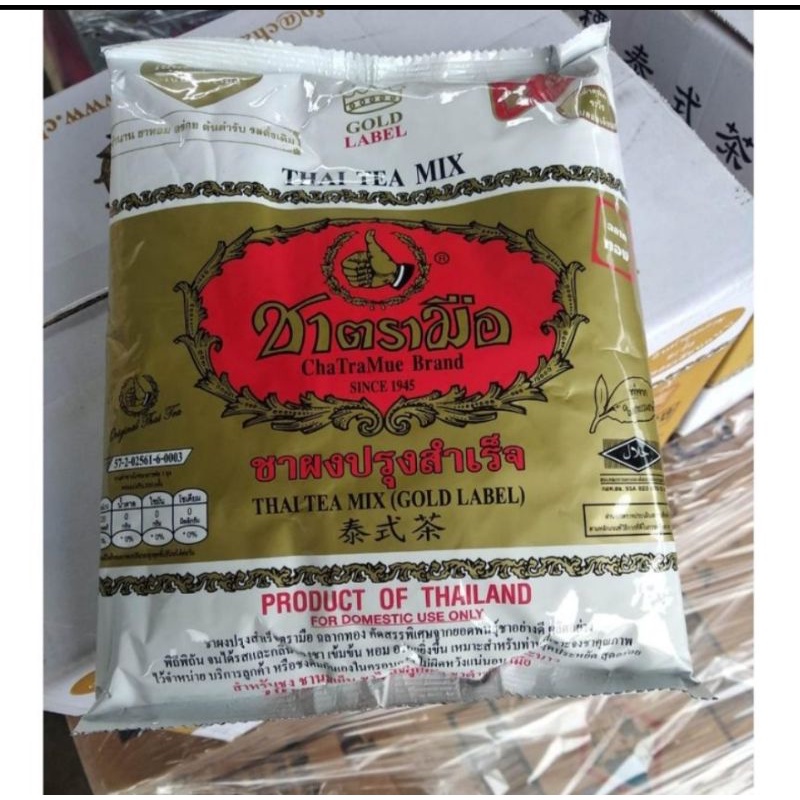 Jual Thai Tea GOLD LABEL ChaTraMue 400Gram | Shopee Indonesia