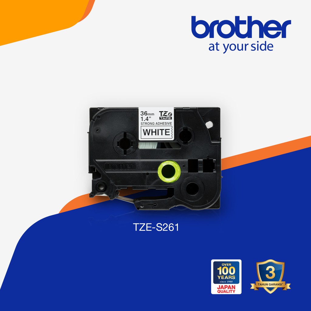 Jual Brother Label Tape TZE-S261 Laminated Tapes Strong Adhessive Black ...