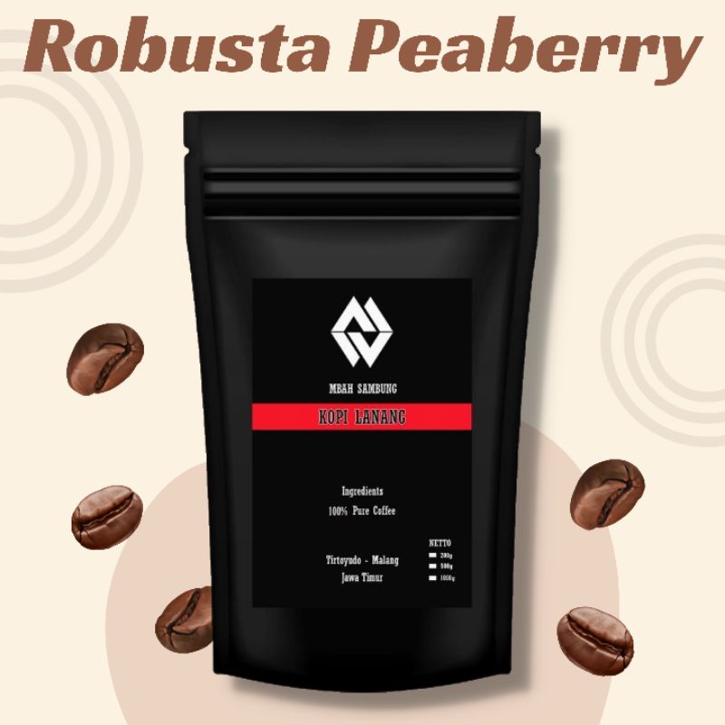 Jual Kopi Lanang / Robusta Peaberry Bubuk - Mbah Sambung - 200g ...