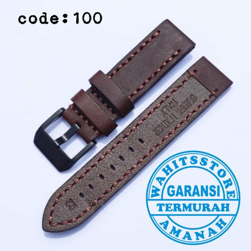 Jual Strap Tali Jam Tangan Kulit swiss navy Strap Leather GRADE A 22mm ...