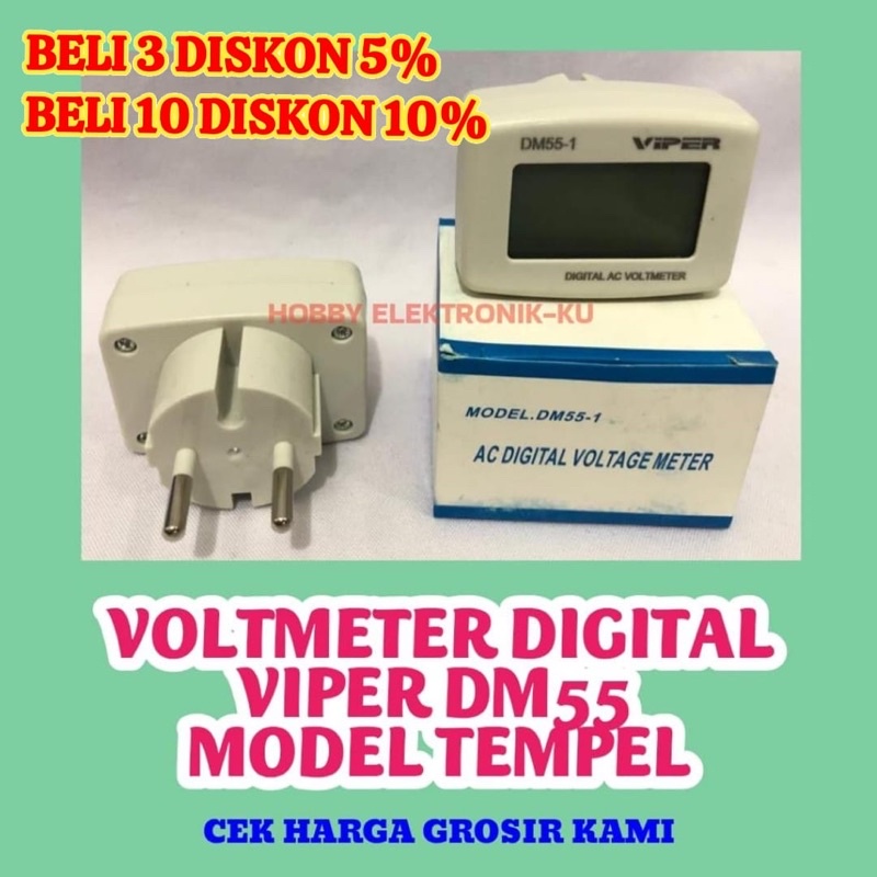 Jual VOLTMETER DIGITAL VIPER DM55 | Shopee Indonesia