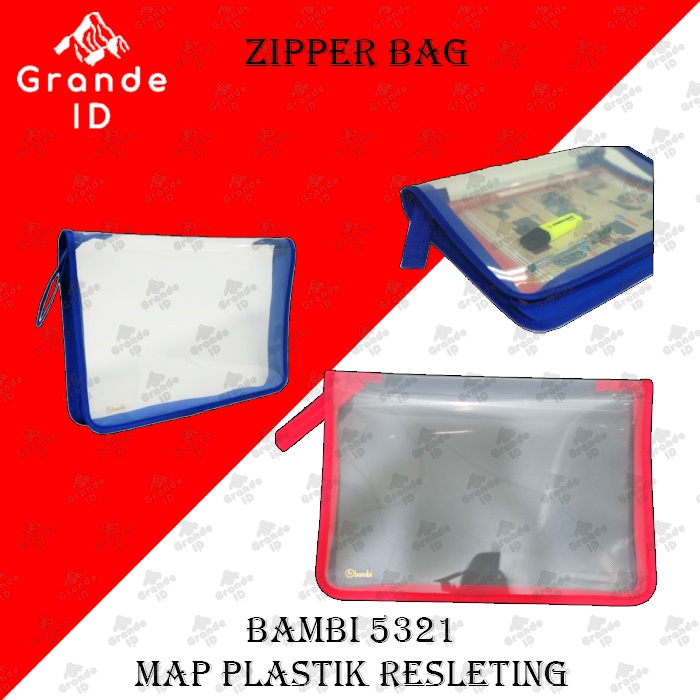 Jual MAP PLASTIK RESLETING BAMBI ZIPPER BAG 5321 UKURAN FOLIO | Shopee ...