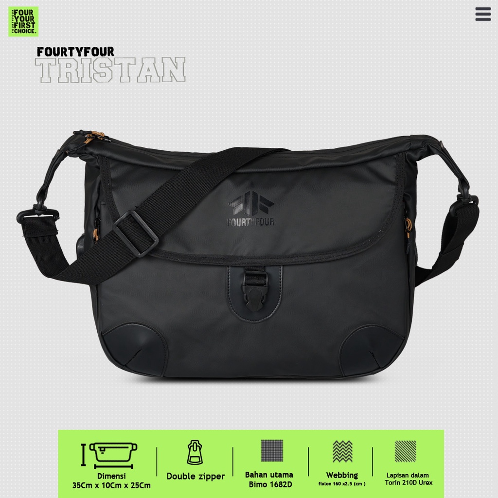 Jual FOURTYFOUR Tristan - Tas Selempang Pria Sling Bag Premium | Shopee ...