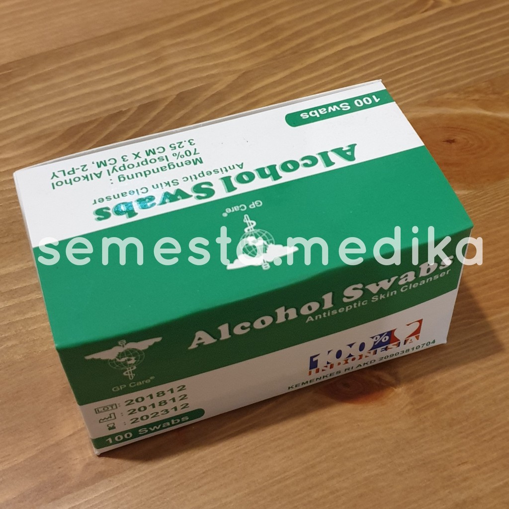 Jual ALCOHOL SWABS / TISSUE SWAB ALKOHOL / TISU STERIL ISI 100 | Shopee ...
