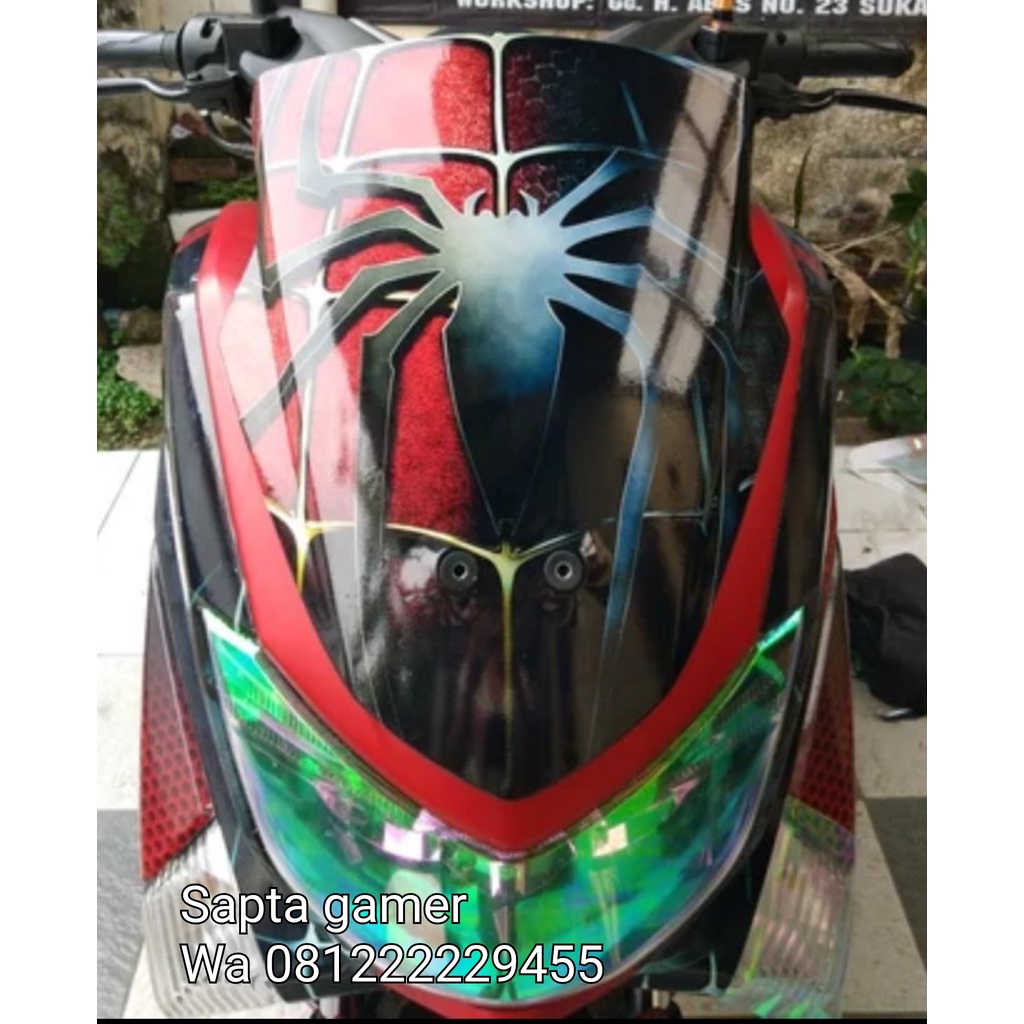 Jual Sticker visor pcx windshield pcx Spiderman bisa custom nmax aerox ...