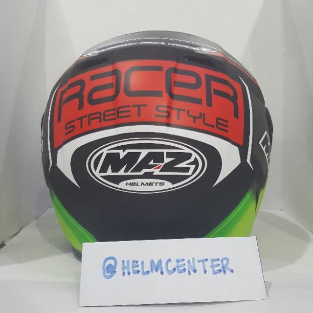 Jual PROMO! HELM DEWASA MAZ SONIC MOTIF RACER SNI | Shopee Indonesia