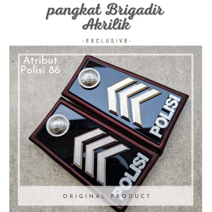 Jual Pangkat PDH Brigadir Mika / Pangkat brigadir / pangkat brigpol ...
