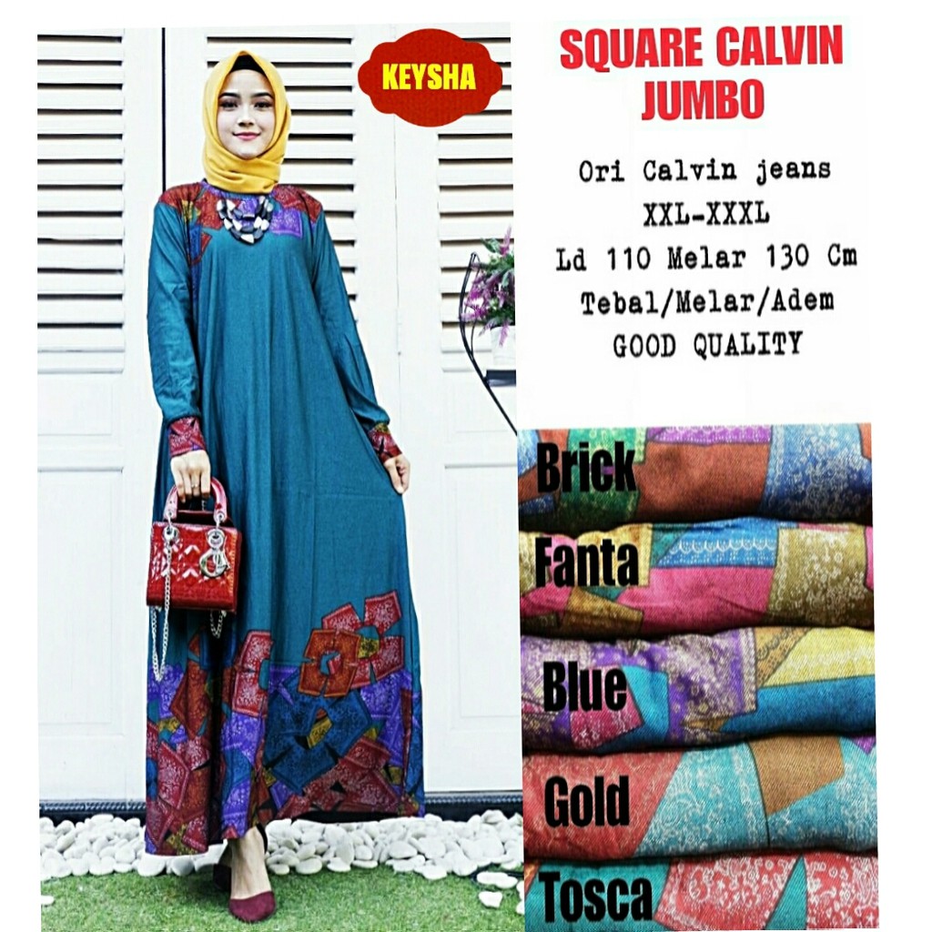 Jual Square Calvin bahan Calvin Jeans fit xl ld 110-130cm | Shopee ...