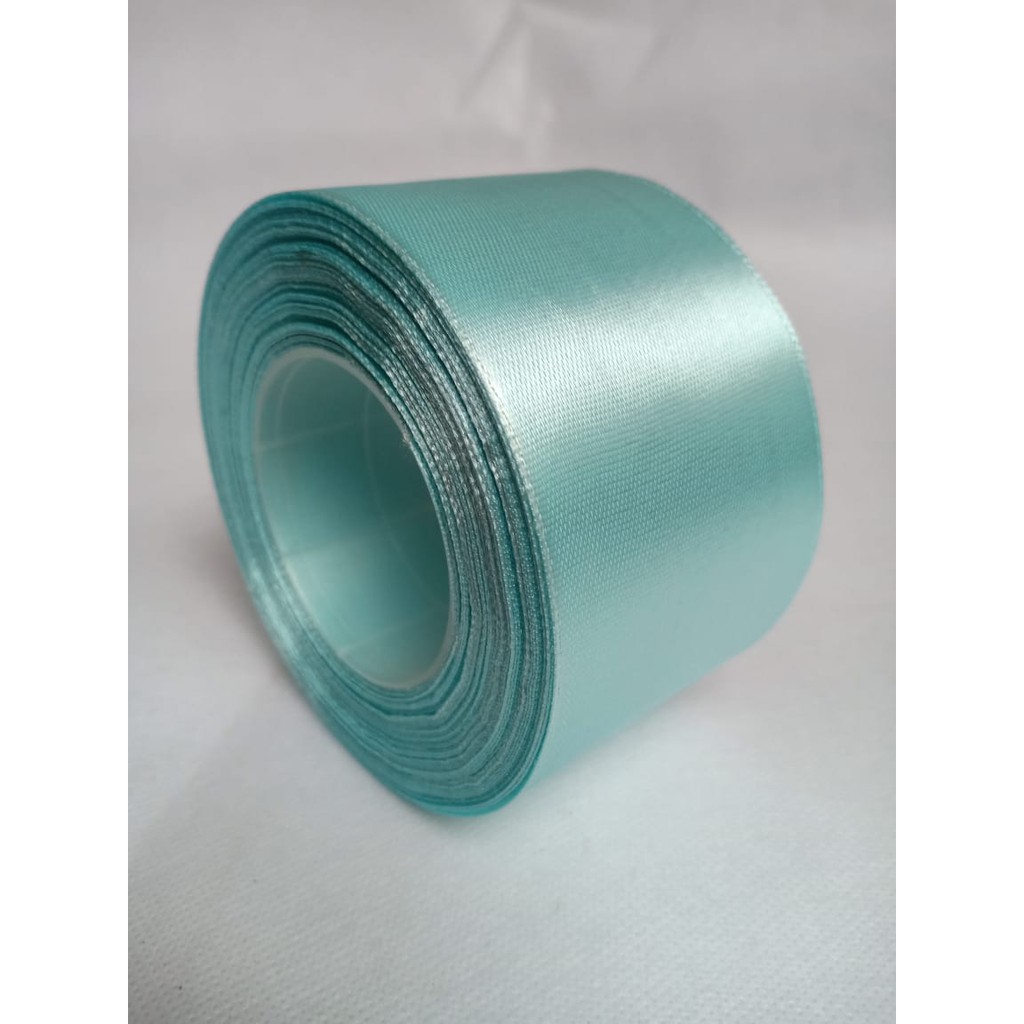 Jual Pita satin biru muda 1.5 inch / 4 cm Per roll Pita Kado Pita ...