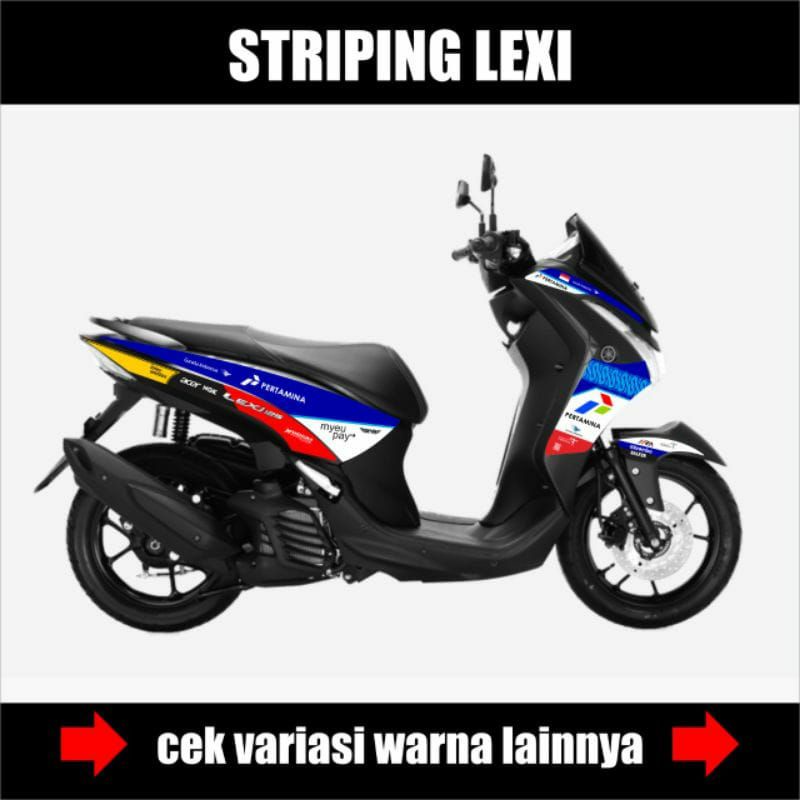 Jual STIKER STRIPING MOTOR LEXI / sticker Variasi Lexi motif Pertamina ...