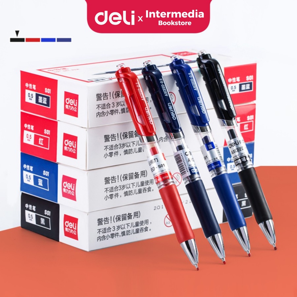 Jual Deli S01 Gel Pen Pulpen Gel Retractable 0.5 mm Desain Klasik dan Ergonomis | Shopee Indonesia