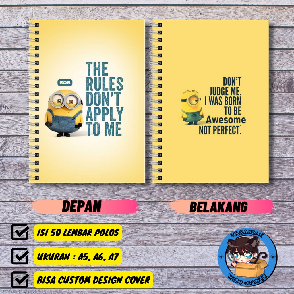 Jual note book / buku catatan despicable me MINIONS | Shopee Indonesia