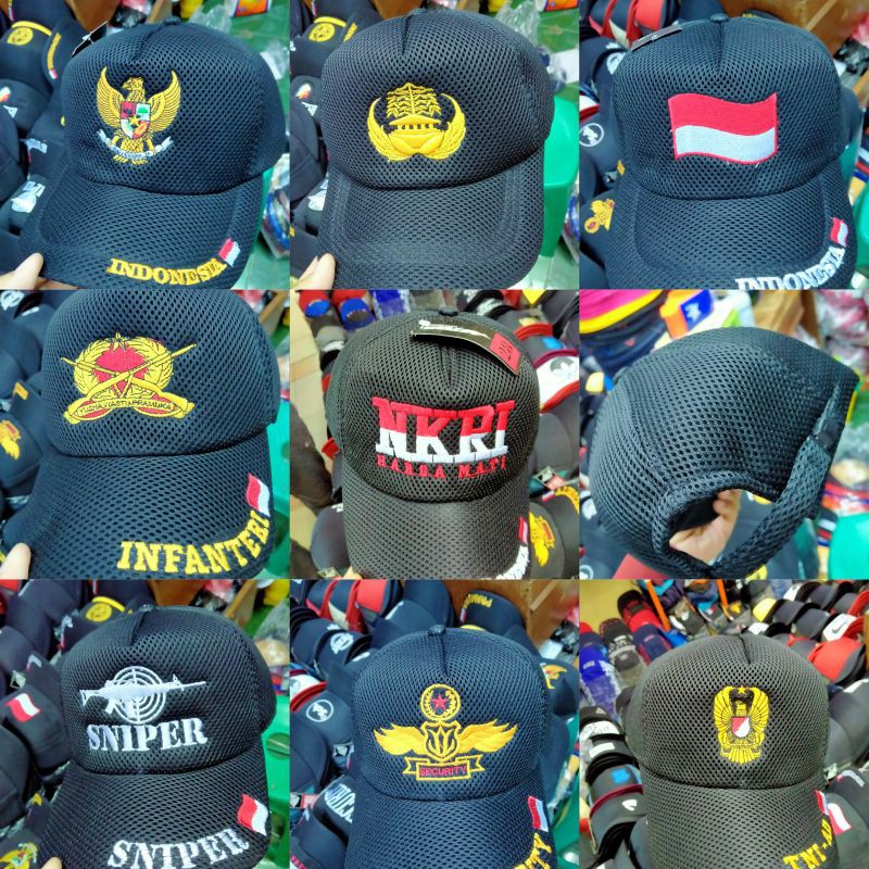 Jual Topi Jaring Doblemess Topi Dinas Topi lapangan | Shopee Indonesia
