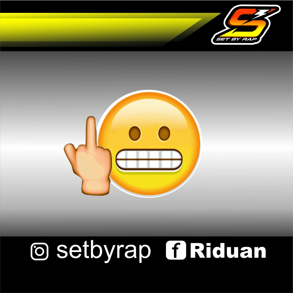 Jual Stiker Emot Jari Tengah Motor Shopee Indonesia