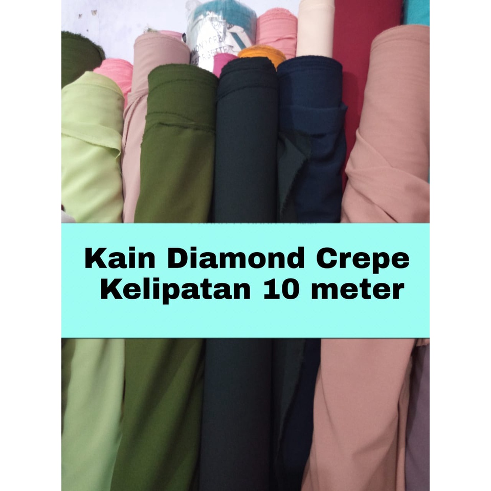 Jual Kain Diamond Crepe/ Bahan Diamon Crepe 10 Meter Kain Murah ...