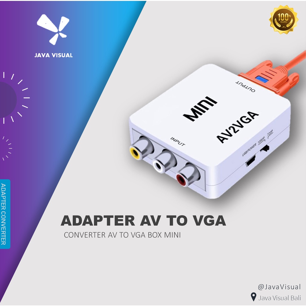 Jual BOX AV/RCA TO VGA | Shopee Indonesia