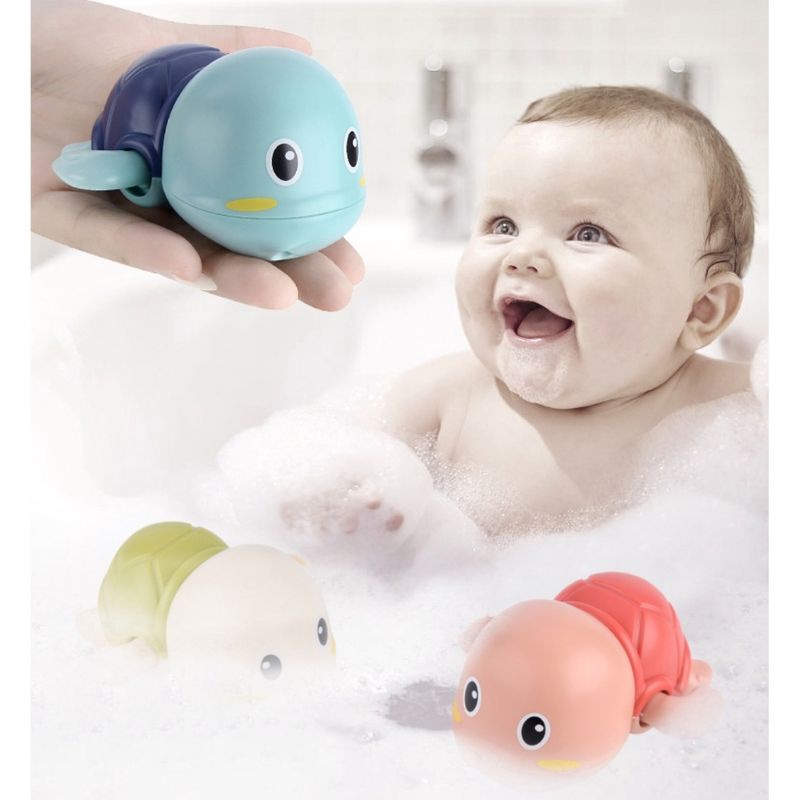 Jual mainan mandi anak baby bayi kura kura bisa renang di bak dan kolam ...