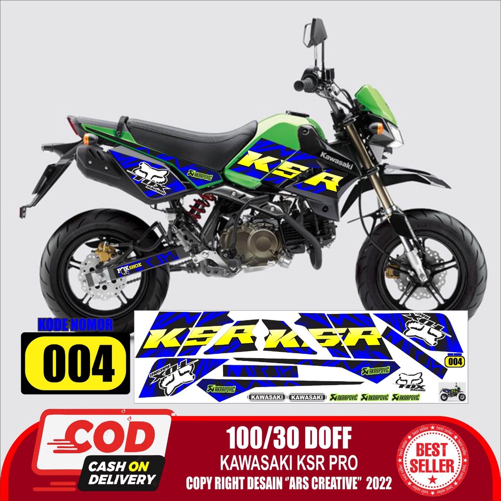 Jual Sticker Striping Decal Kawasaki KSR PRO Variasi DOFF/GLOSSY Semua ...