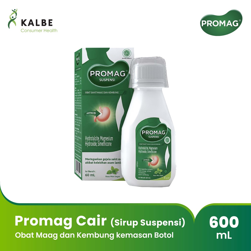 Jual Promag Cair (Sirup Suspensi) Obat Maag dan Kembung kemasan Botol ...