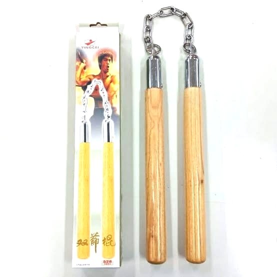 Jual Nuchaku Double Stick Double Stik Ruyung Kayu | Shopee Indonesia