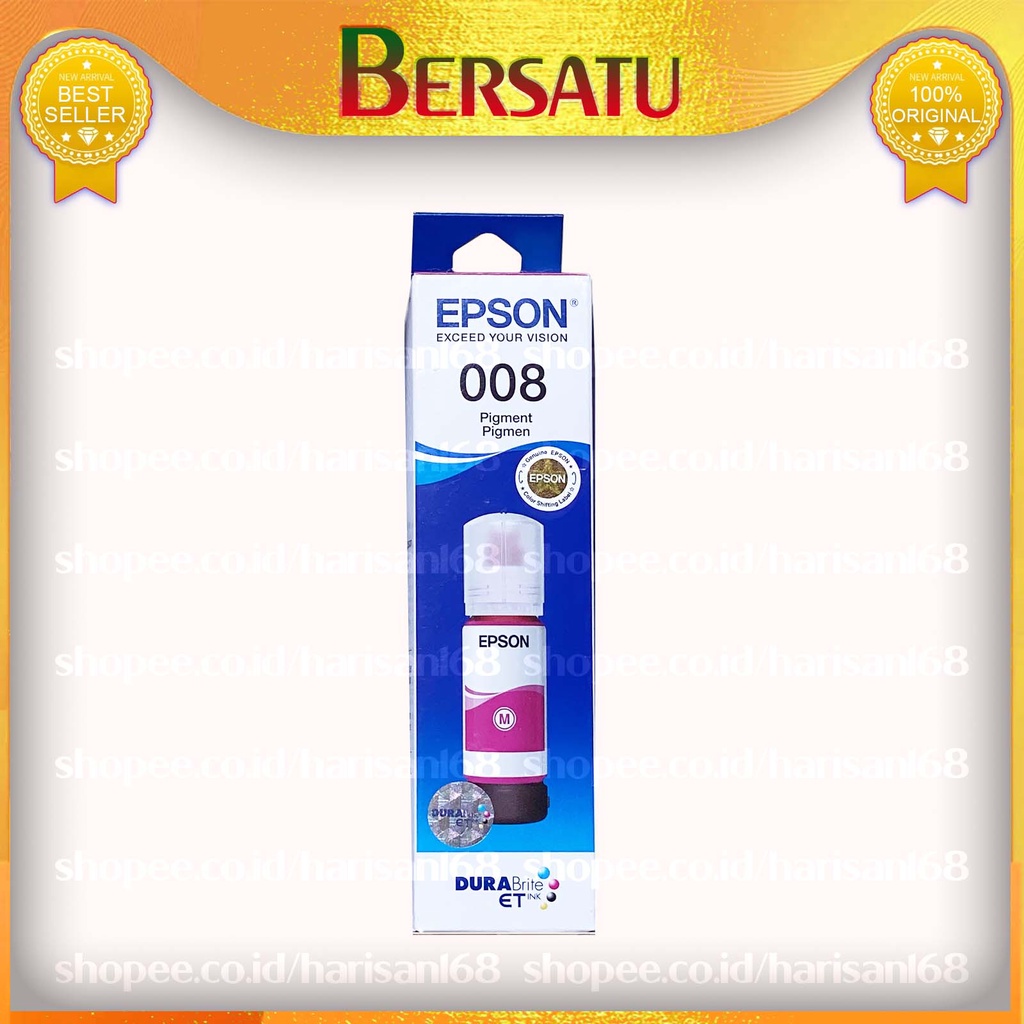 Jual Epson 008 Original Tinta Pigment Black Cyan Magenta Yellow Printer ...