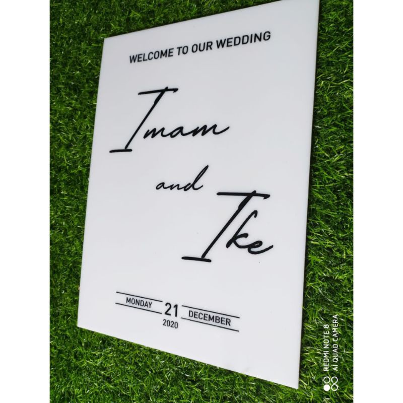 Jual Welcome Sign Untuk Wedding Ucapan Selamat Datang Pernikahan Bahan ...