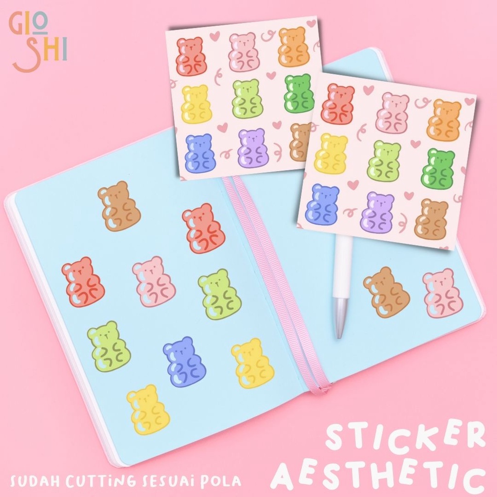 Jual sticker aesthetic Gummy Bear by Gioshi.Store | Shopee Indonesia