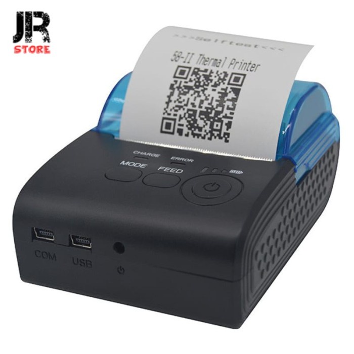 Jual Zjiang Mini Portable Bluetooth Thermal Receipt Printer - Black | Shopee Indonesia