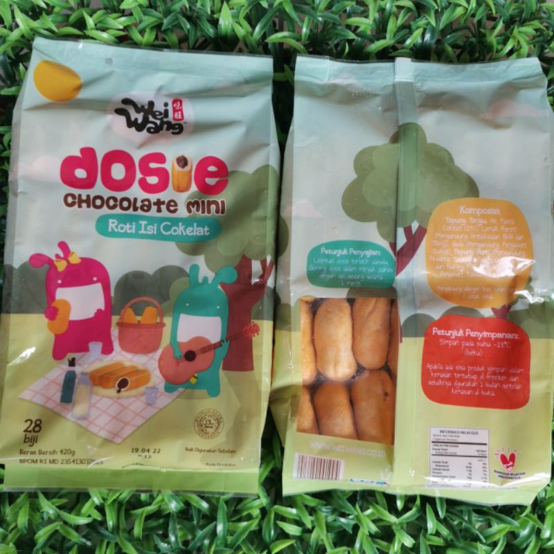 Jual Wei Wang Dosie Chocolate Mini - Roti Isi Cokelat Berat 420 Gr 28 ...