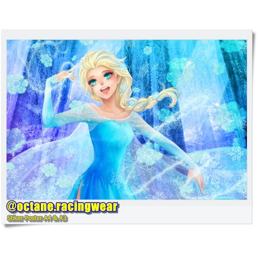 Jual 16 Sticker | Poster A3 & A4 | frozen | elsa | disney | anna | olaf ...