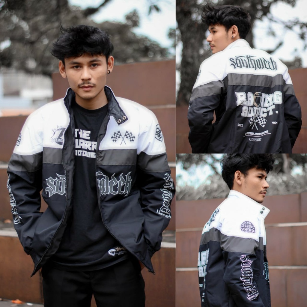 Jual NASCAR JACKET RACING HITAM PUTIH - JACKET TURING -JACKET MOTOR ...