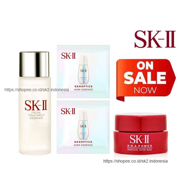 Jual SK-II SKII SK2 Paket Glowing / Mencerahkan + Anti Aging FTE RNA Genoptics | Shopee Indonesia